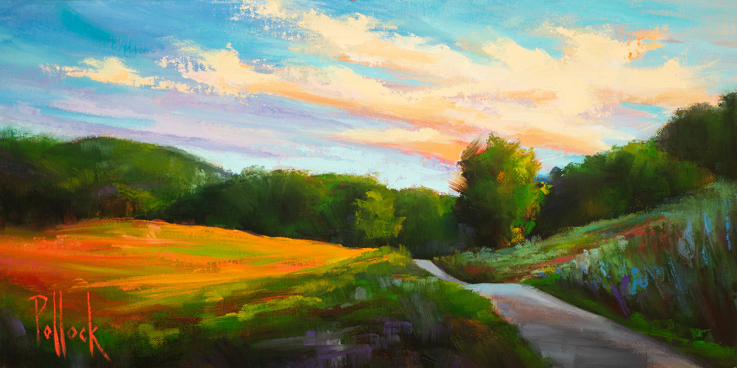 Backroad, June oil painting on panel | Sarah Pollock Studio