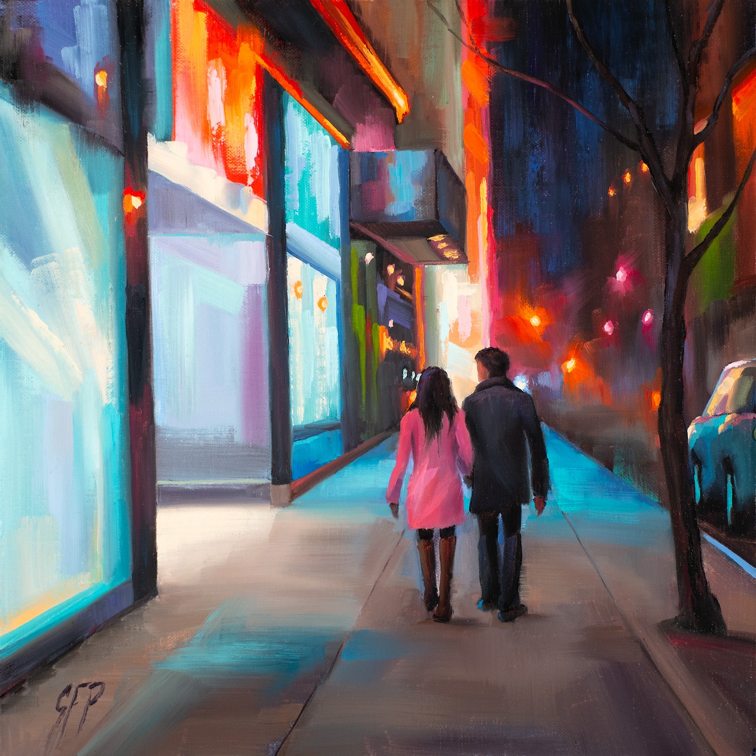 Dual Dimension oil painting on panel | Sarah Pollock Studio