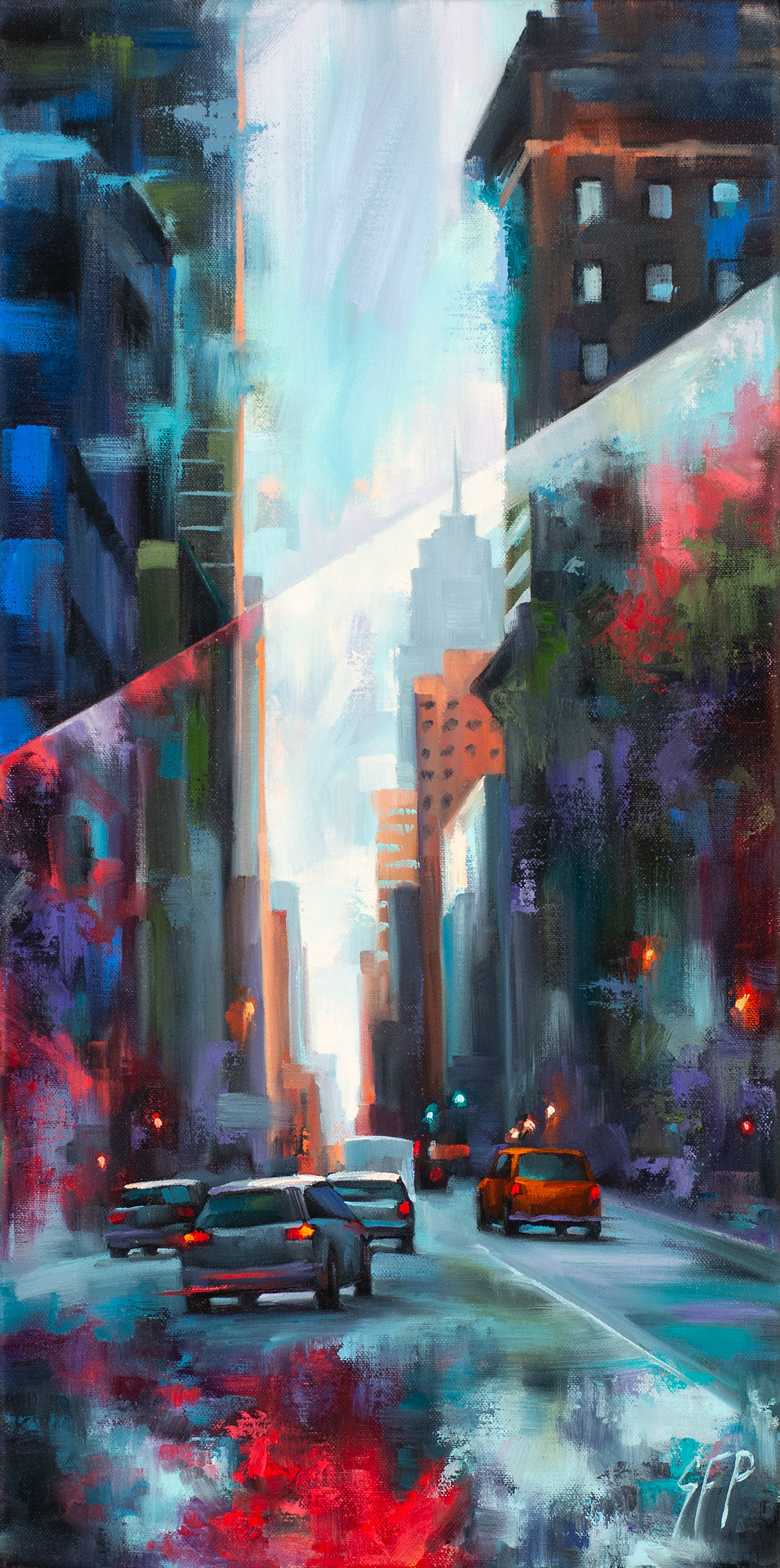 Gotham Blur oil painting on canvas | Sarah Pollock Studio