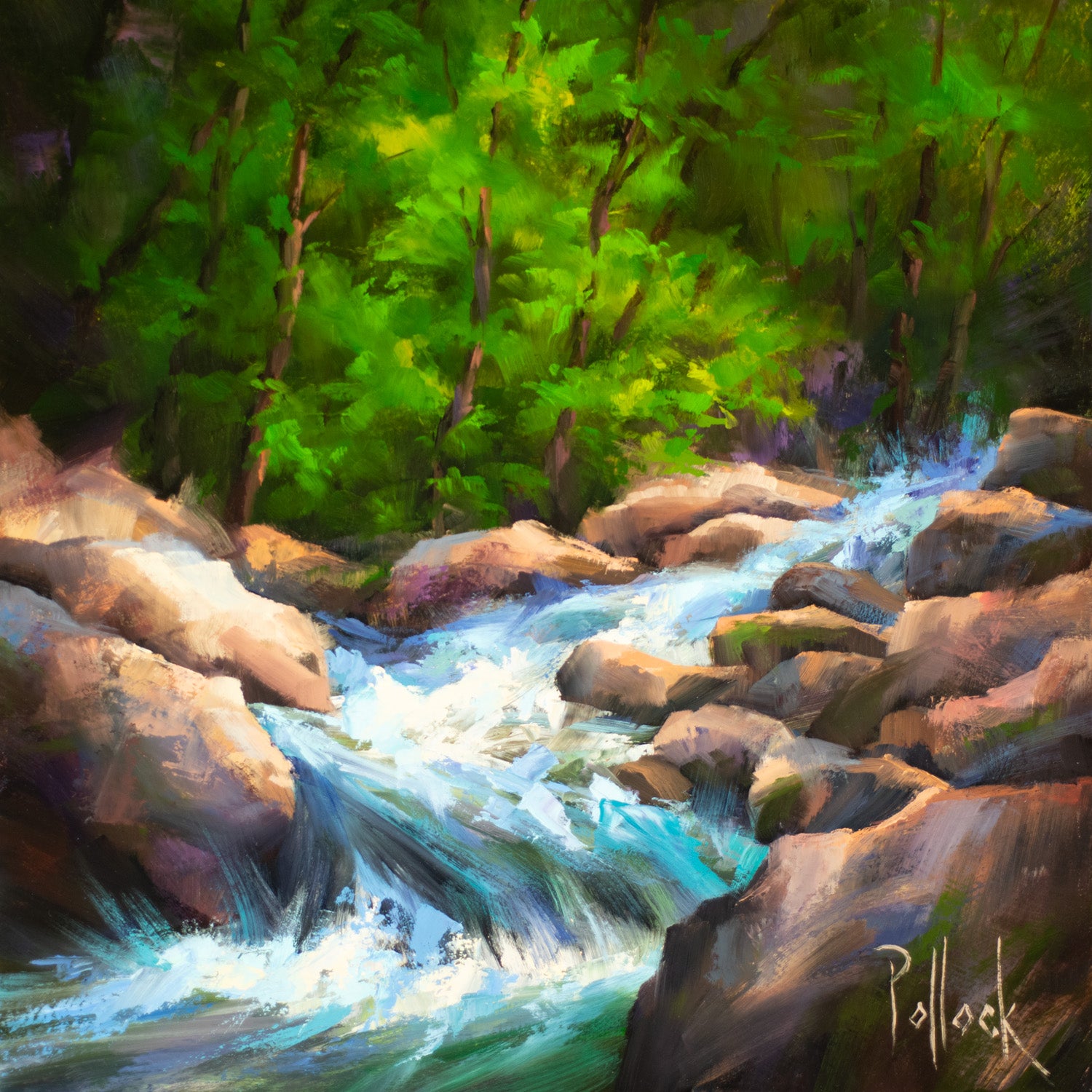 Great Smoky Mountains No. 9 - Jade oil painting on panel | Sarah ...