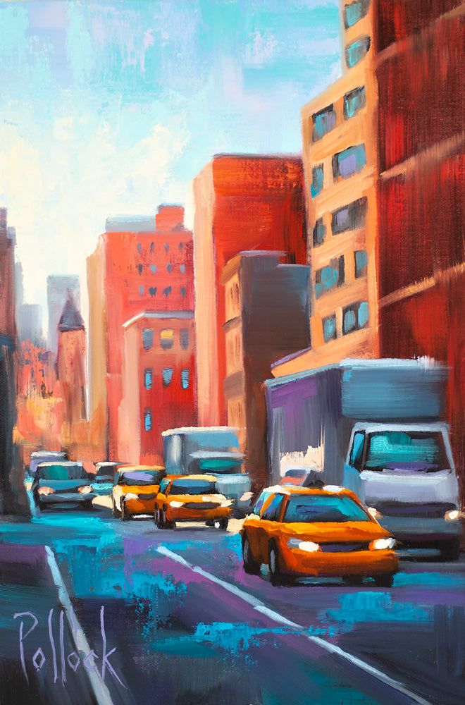Study, Lower Manhattan Morning oil painting | Sarah Pollock Studio