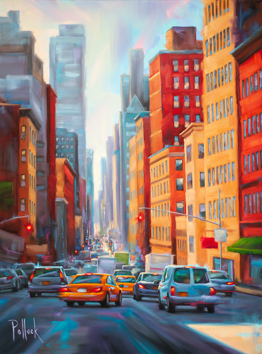 Light and Shadow, Big Apple, oil painting | Sarah Pollock Studio